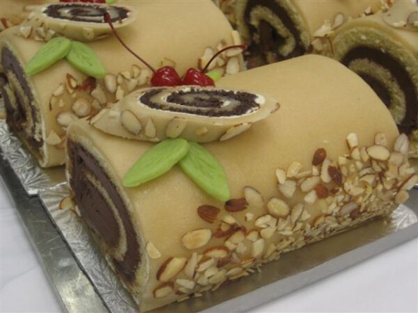 Marzipan Yule log - Andersen’s Danish Bakery & Restaurant