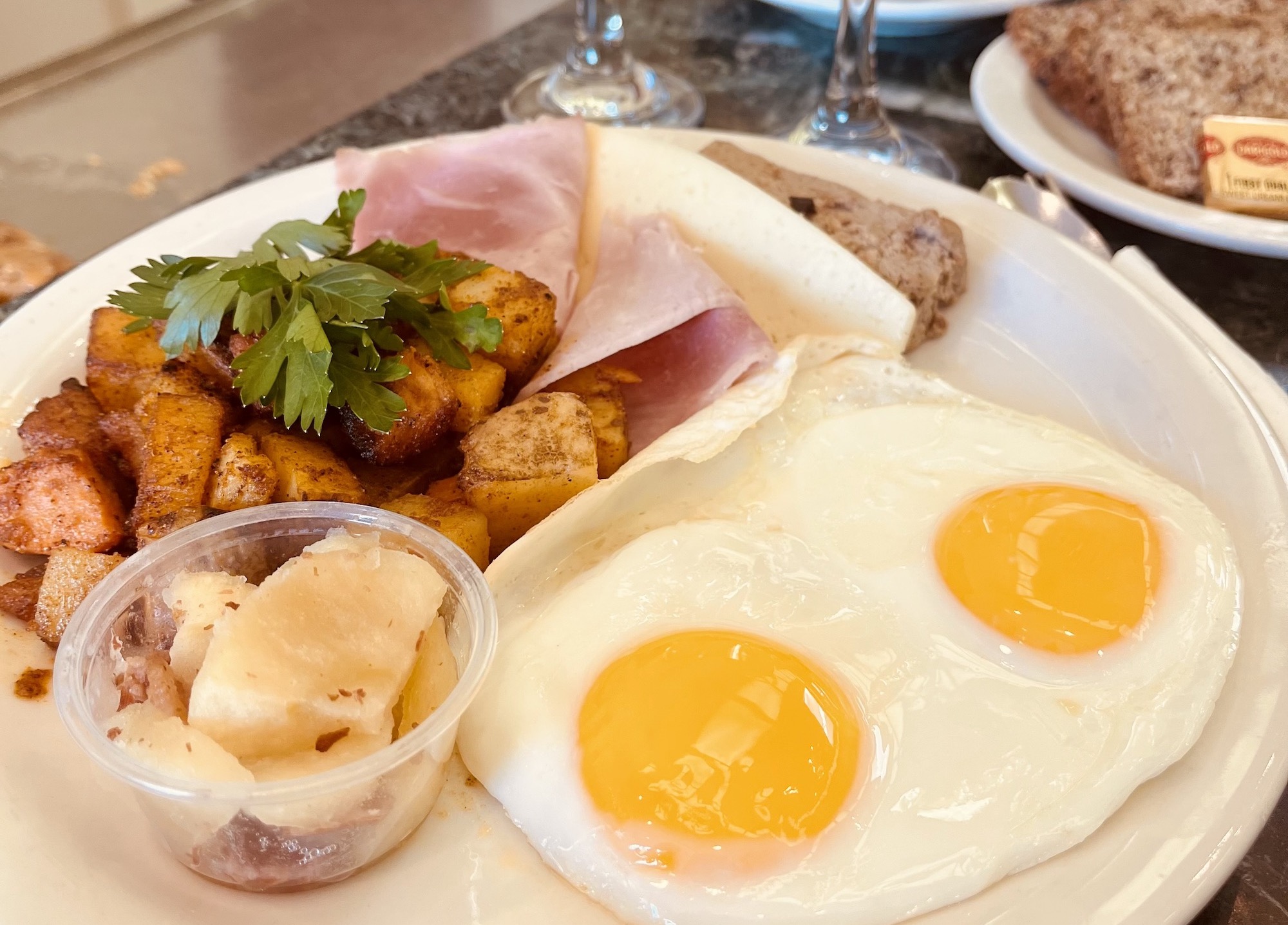 Good Morning Breakfast with Eggs - Andersen’s Danish Bakery & Restaurant