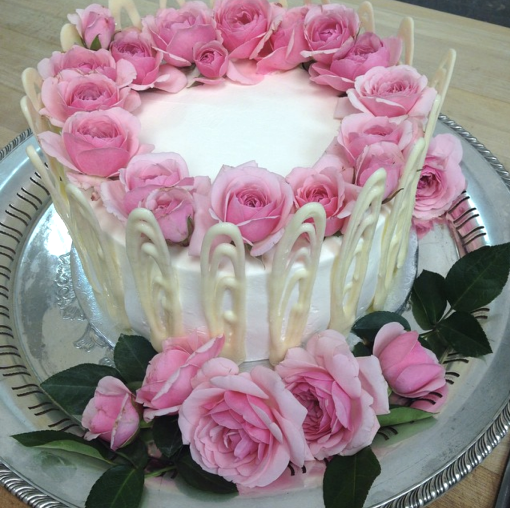 Roses & Cream Cake - Andersen’s Danish Bakery & Restaurant