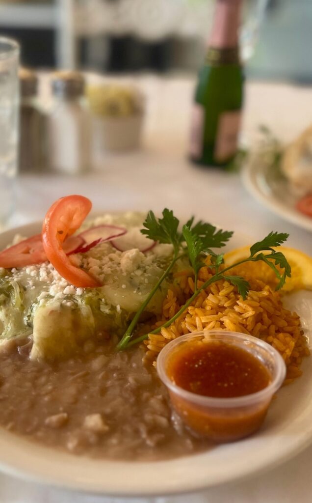 Fiesta Lunch Chicken Enchiladas - Andersen’s Danish Bakery & Restaurant